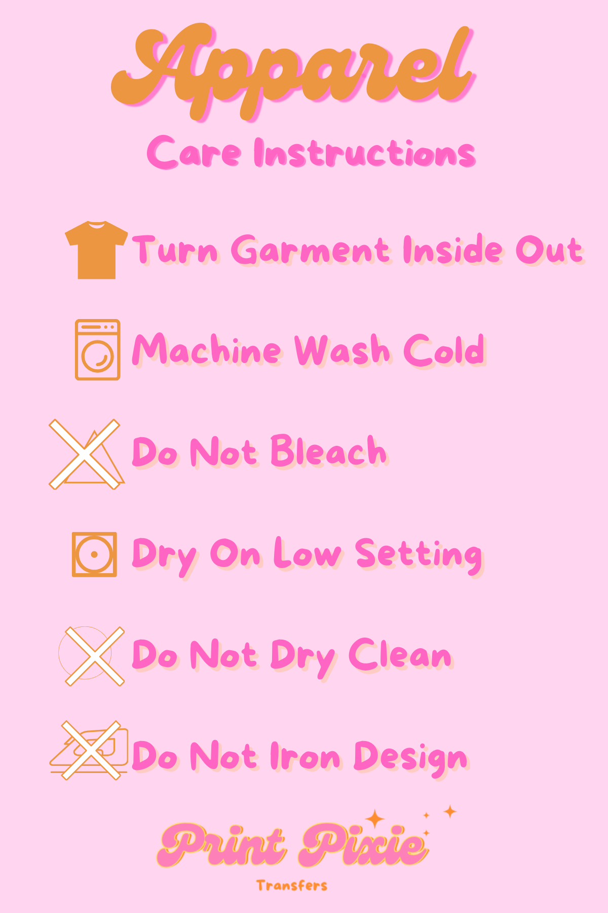 PRINT PIXIE CARE INSTRUCTIONS – Print Pixie
